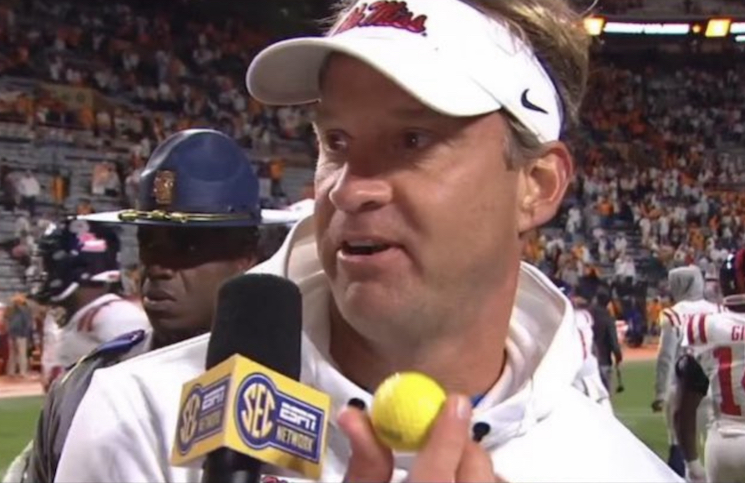 Lane Kiffin Autographs Mustard Bottle After SEC Media Days Appearance ...